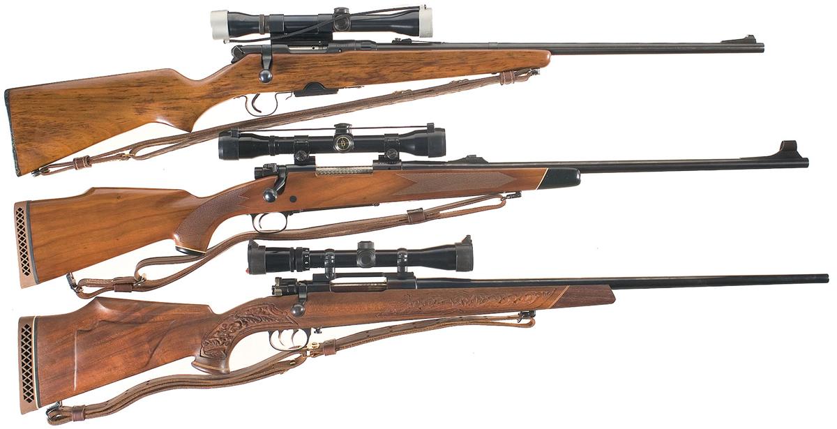 Three Bolt Action Rifles