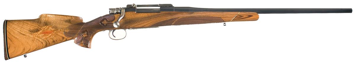 Engraved Sporterized Mauser Spanish Contract Bolt Action Rifle with ...