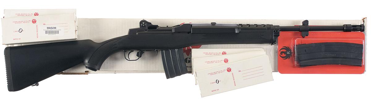 Ruger Mini 14 Semi-Automatic Rifle with Factory Box & Extra Magazines