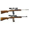 Two Scoped Ruger Mini-14 Long Guns