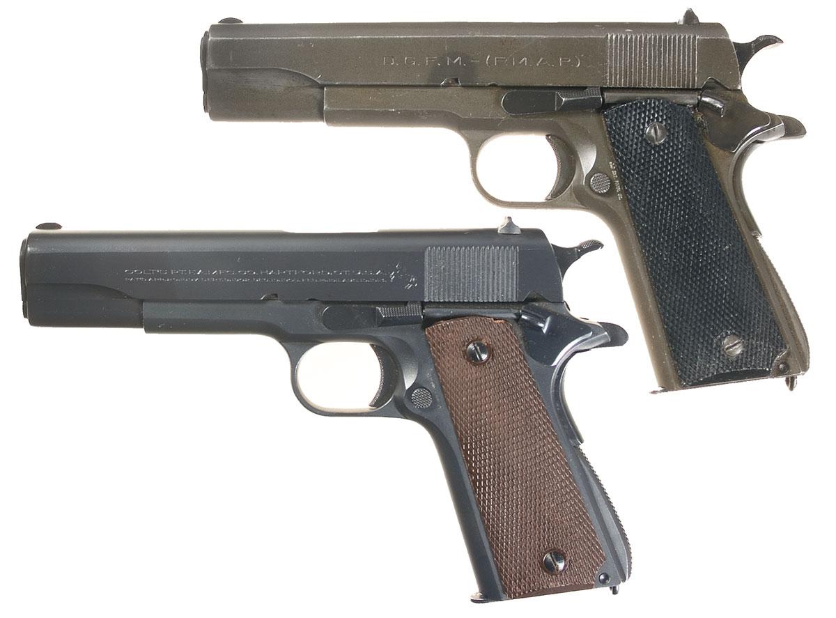 Two Argentinean 45 Caliber Pistols
