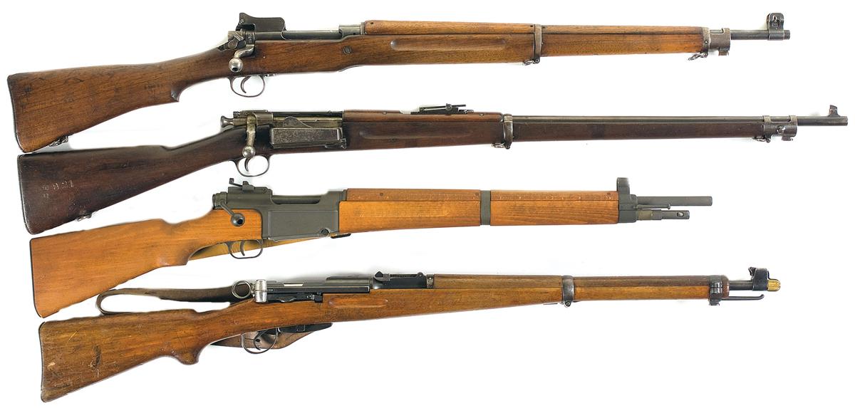 Two U.S. and Two European Military Bolt Action Rifles
