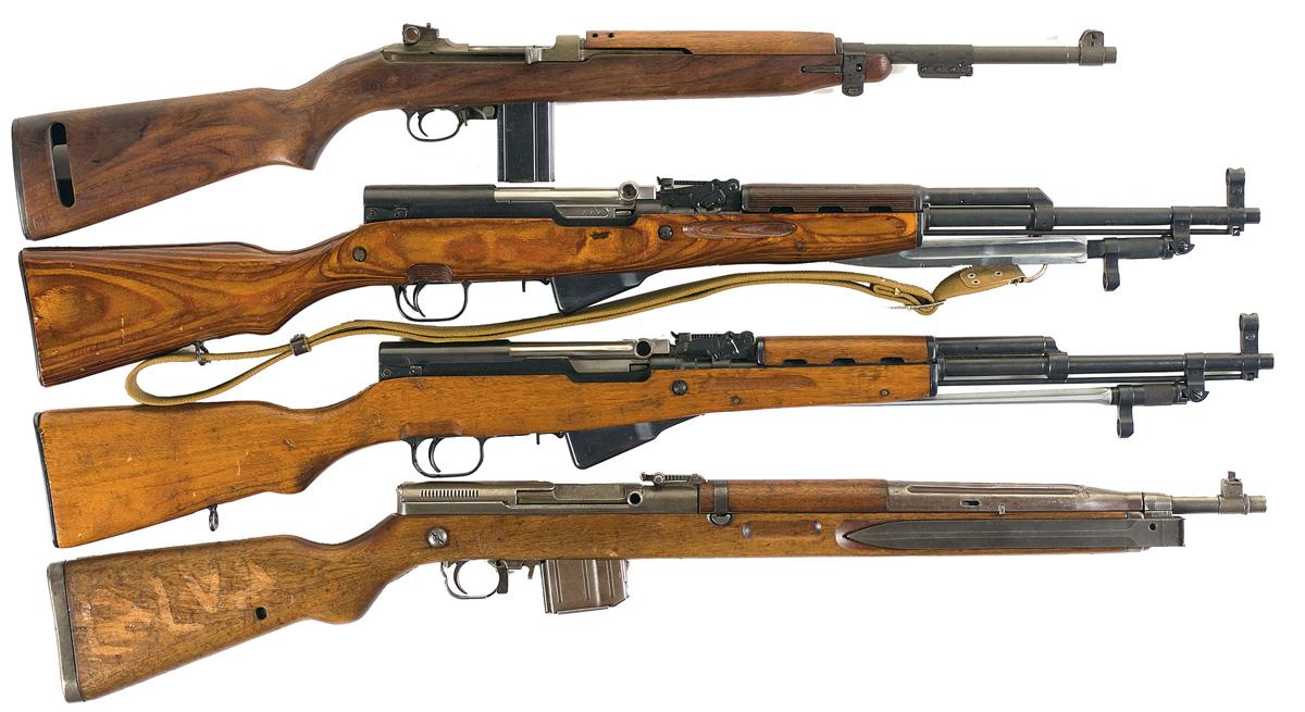 Three Semi-Automatic Military Rifles and One Carbine