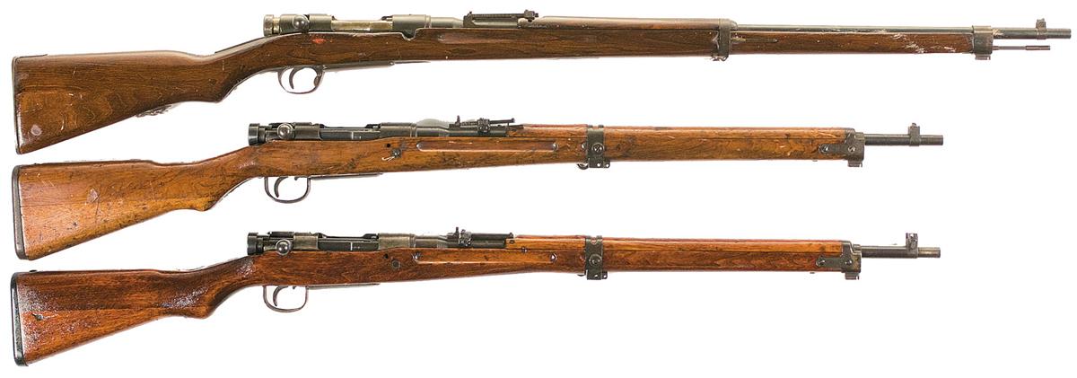 Three Japanese Bolt Action Rifles