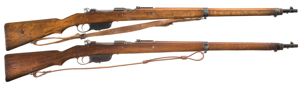 Two Steyr Model 1895 Straight Pull Rifles