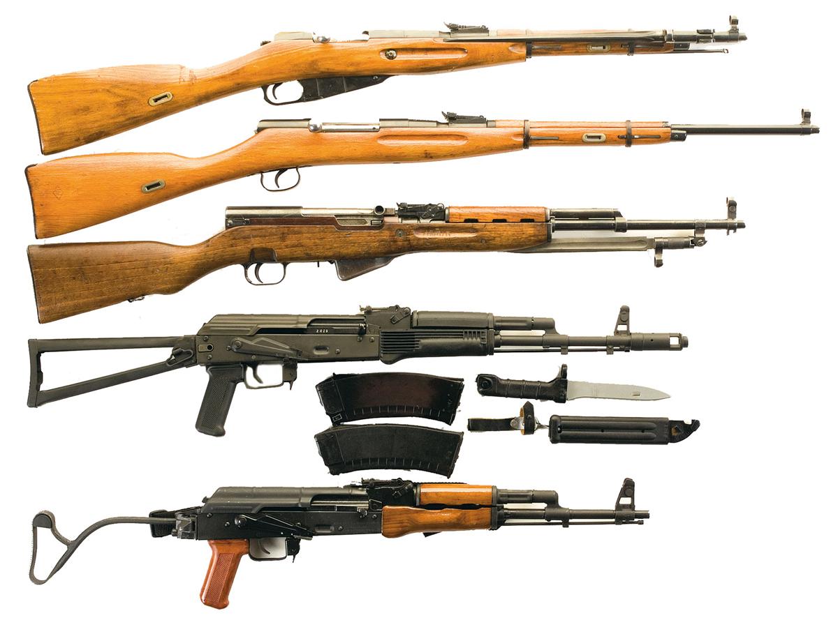 Five Military Long Guns