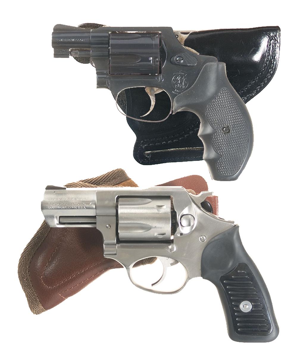 Two Double Action Revolvers with Holsters