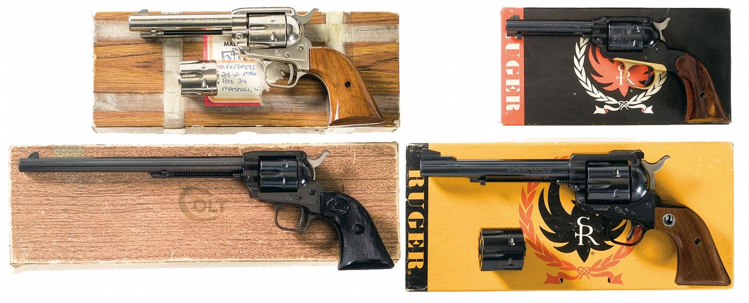 Four Box Single Action Revolvers