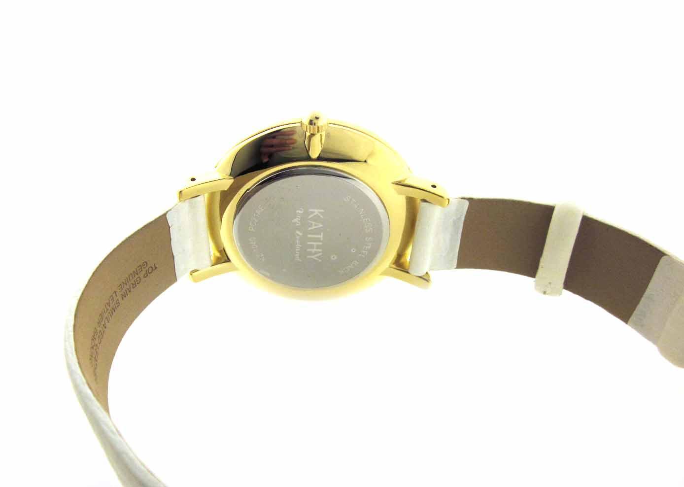 Kathy Van Zeeland Strap Watch w/ Crystal Bezel & Dial