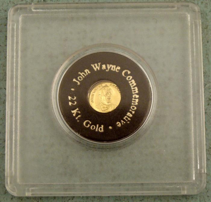 John Wayne 22KT Gold Commemorative Cowboy Coin
