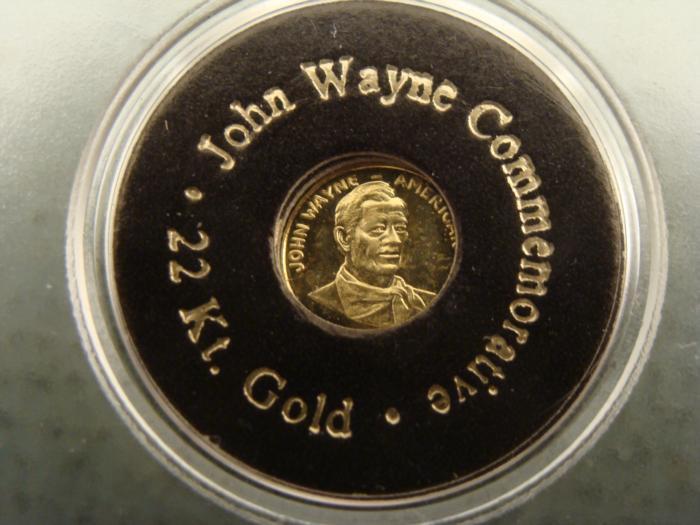 John Wayne 22KT Gold Commemorative Cowboy Coin