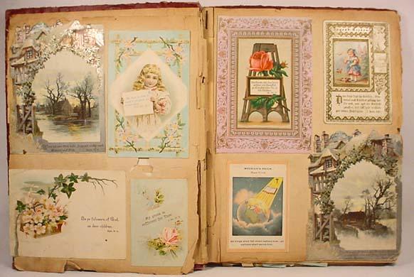 EARLY VICTORIAN SCRAP ALBUM - Lots of Victorian Sc