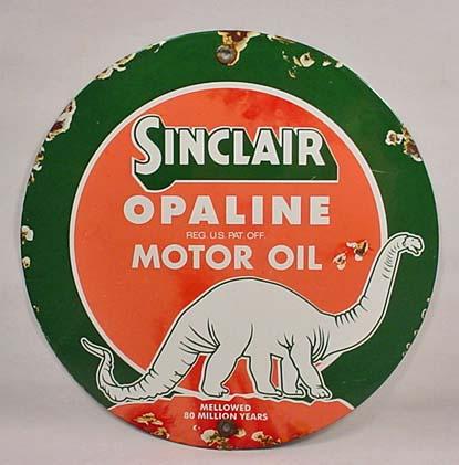 VINTAGE SINCLAIR OIL PORCELAIN ADVERTISING SIGN