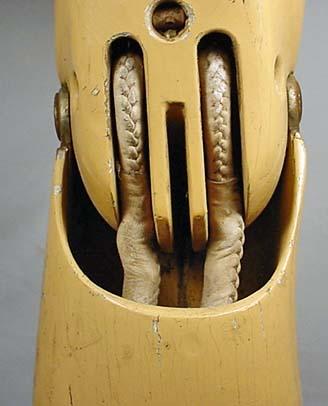 RARE WW1 ERA SOLDIER'S WOODEN PROSTHETIC LEG W/ SO