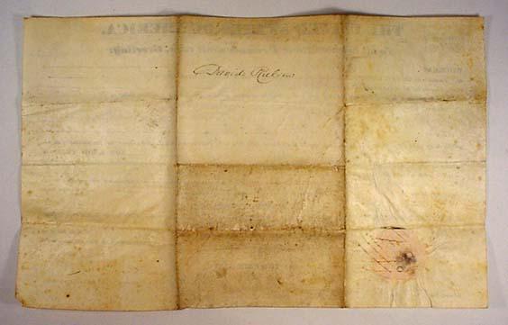 1838 UNITED STATES LAND GRANT SIGNED BY PRESIDENT