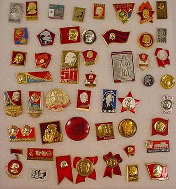 LOT OF SOVIET PINS - INCL. LENIN