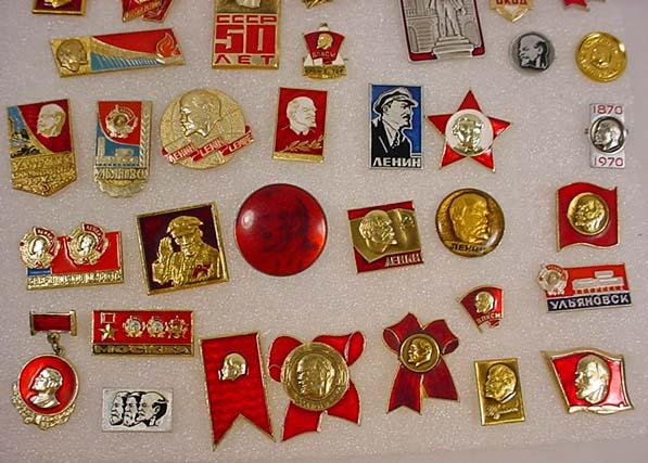 LOT OF SOVIET PINS - INCL. LENIN