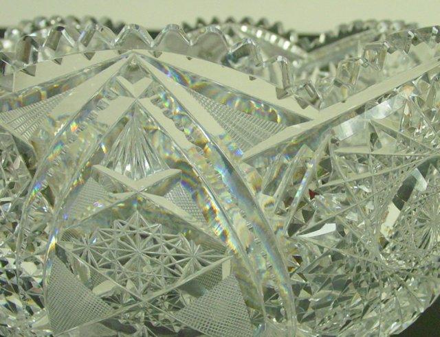 American brilliant cut glass 2 pc. punch bowl