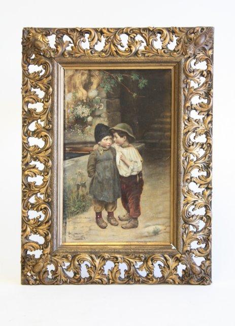 Oil painting on board signed Marie Wunsch