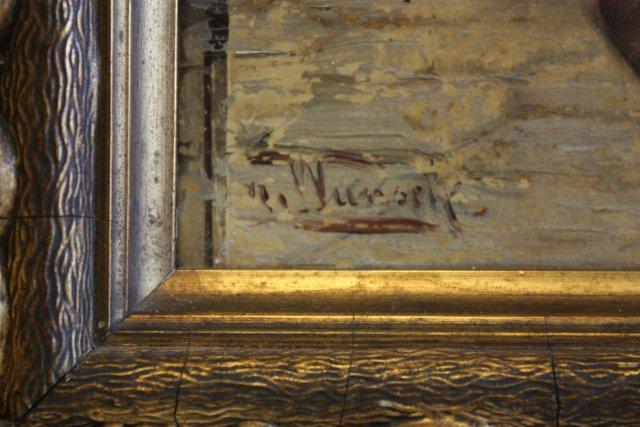 Oil painting on board signed Marie Wunsch