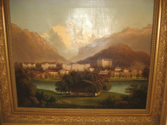 19th c. gilt framed oil painting signed R. Muller