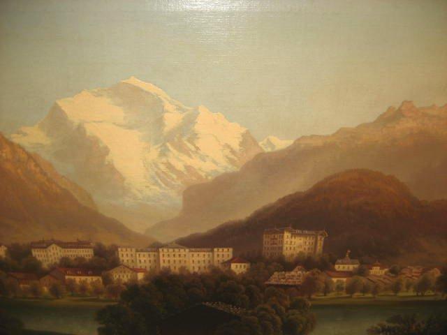 19th c. gilt framed oil painting signed R. Muller