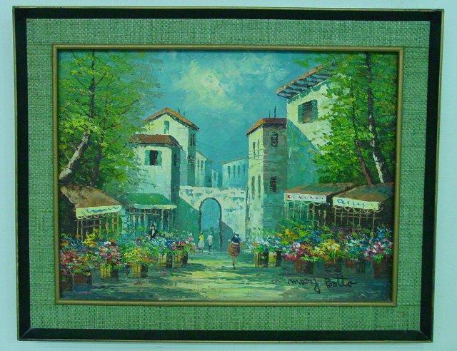 Mid century oil painting signed Mary Batto