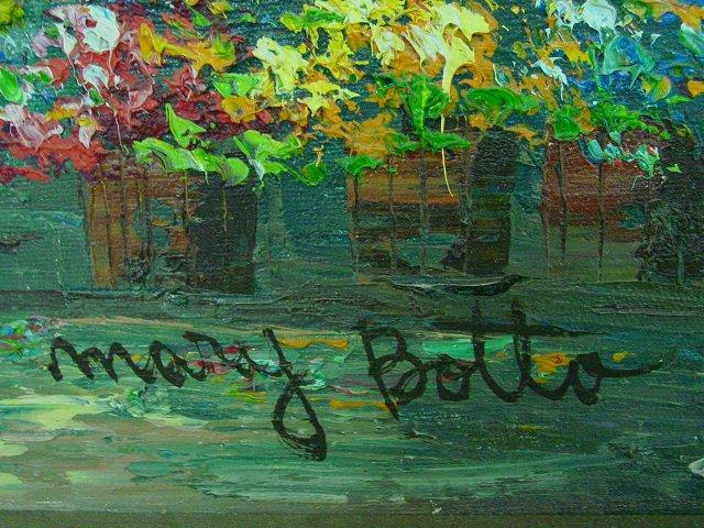 Mid century oil painting signed Mary Batto