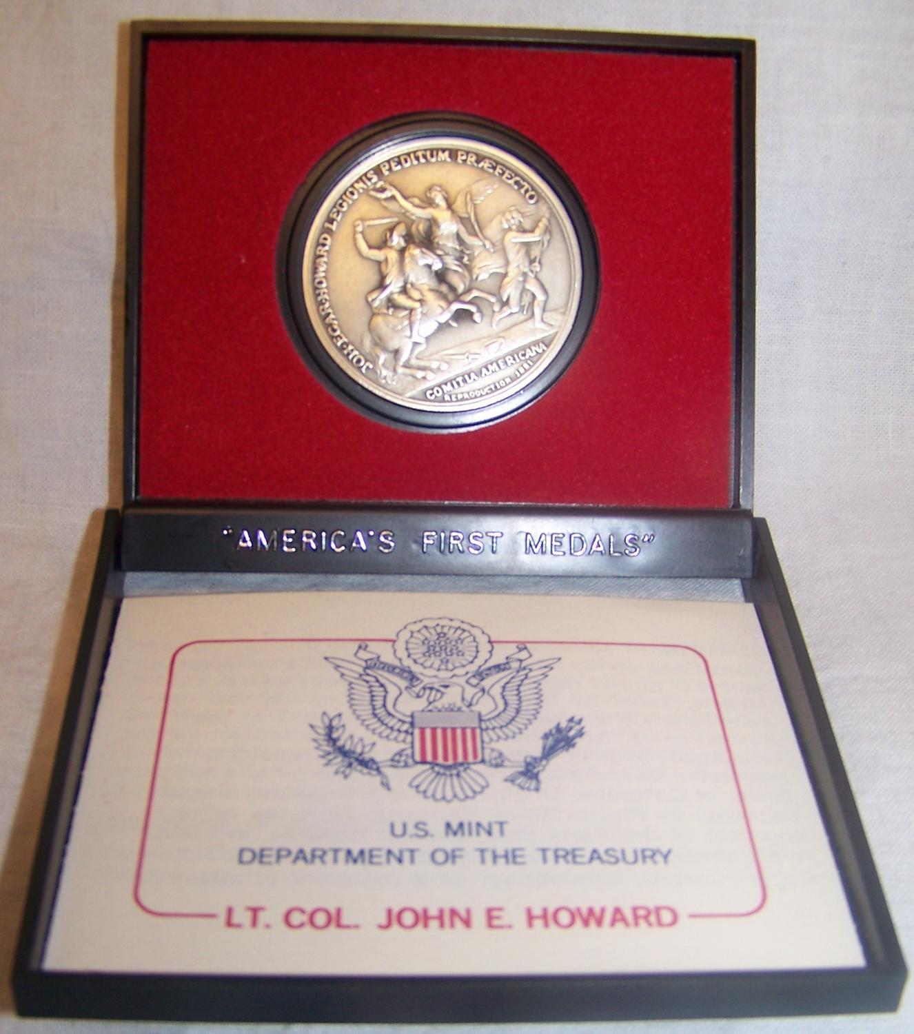 US Mint "America's First Medals" Collection. Lt. Col. John E. Howard.