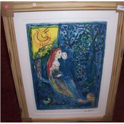 MARC CHAGALL "THE WEDDING." Limited Edition Giclee 190/300 Framed 40Tx ...