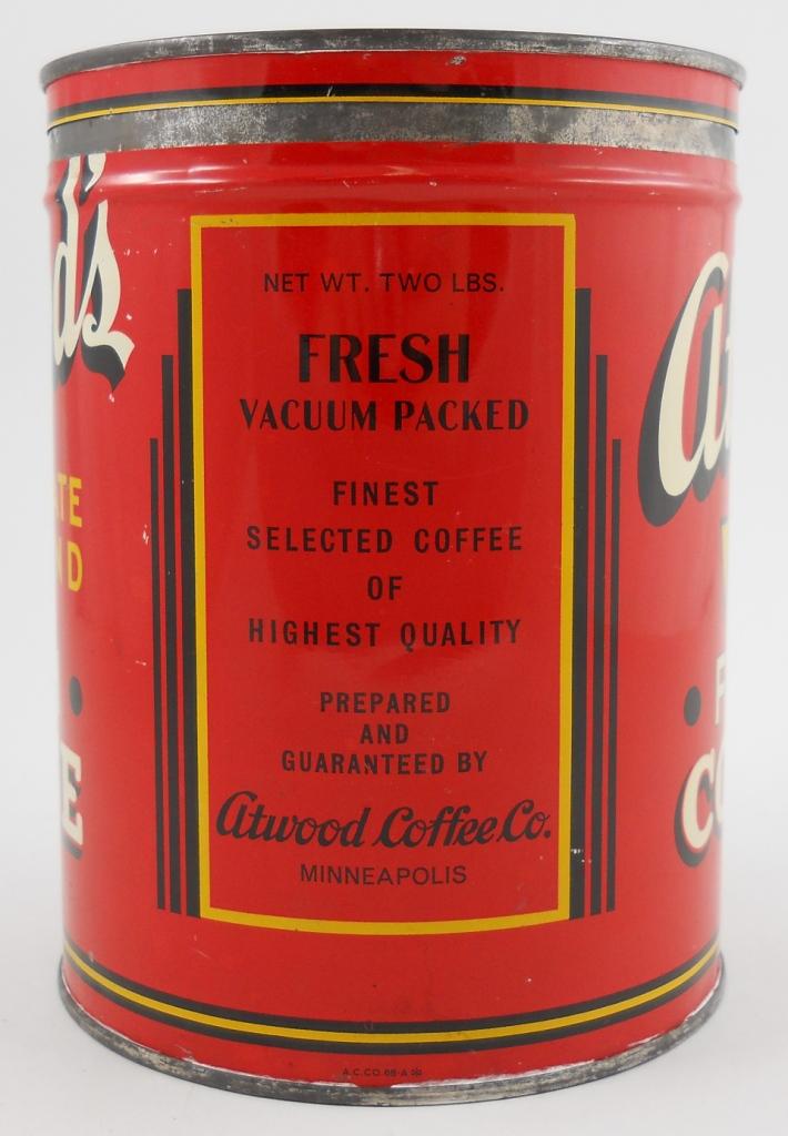 Atwood's 2 Pound Key-Wind Coffee Can