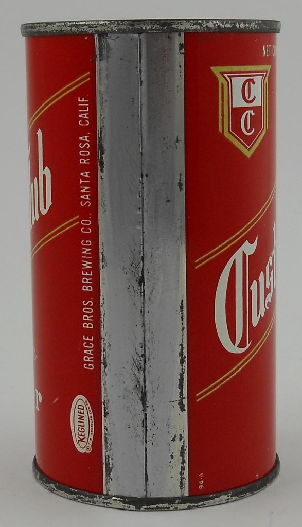 Custom Club Lager Beer Flat-Top Beer Can