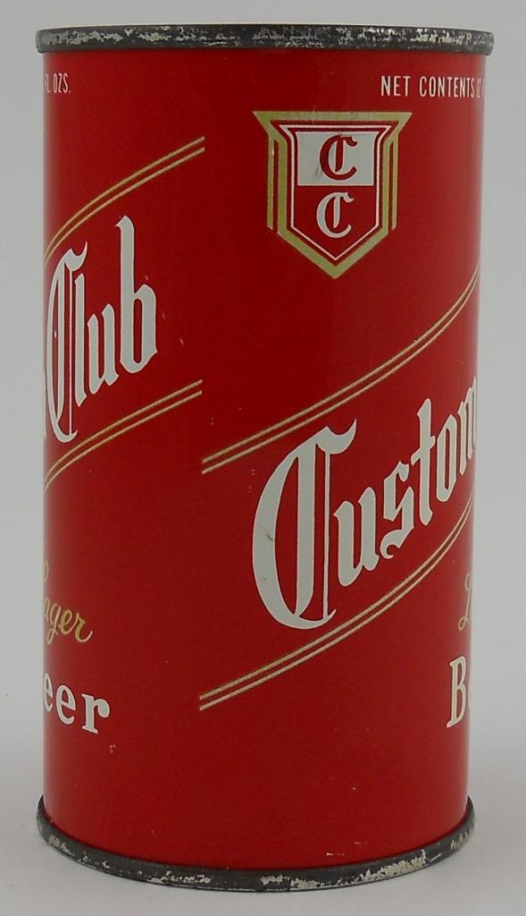 Custom Club Lager Beer Flat-Top Beer Can