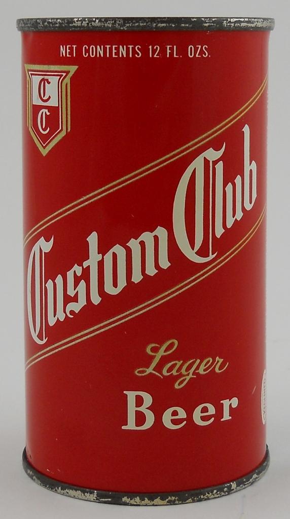 Custom Club Lager Beer Flat-Top Beer Can