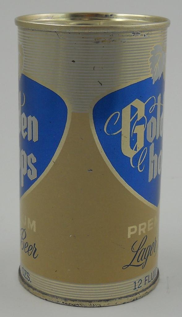 Golden Hops Premium Light Lager Beer Flat-Top Can