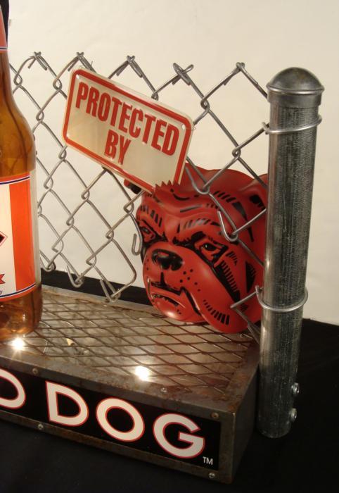 HUGE RED DOG BEER BAR TOP ADVERTISING SIGN
