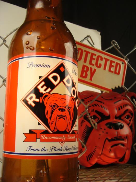 HUGE RED DOG BEER BAR TOP ADVERTISING SIGN