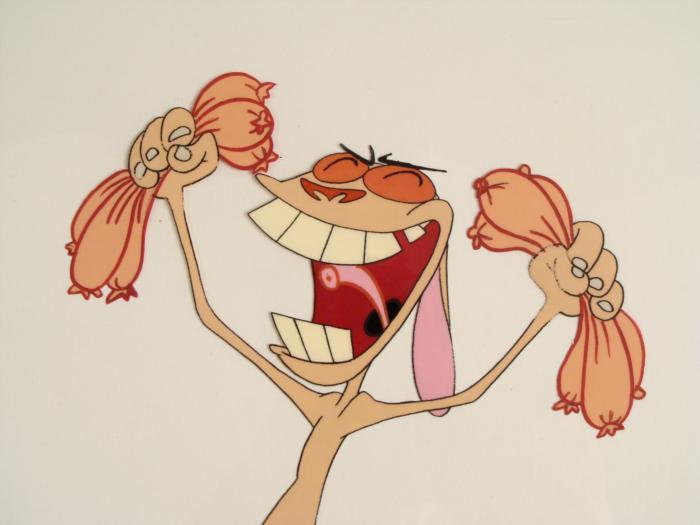 Original Animation Crazy Face Cel Ren And Stimpy Art