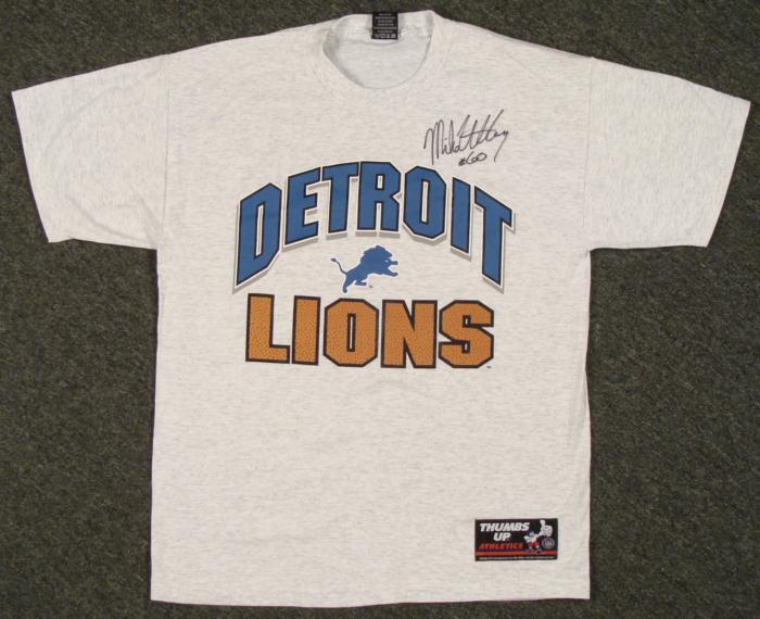 Mike Utley Foundation Signed NFL T Shirt Detroit Lions