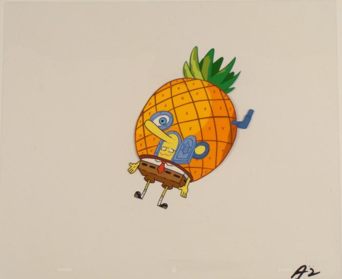 Growing SpongeBob Cel Production Art Original Pineapple