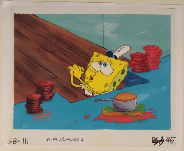 Background Spongebob Original Animation Pleading Cel