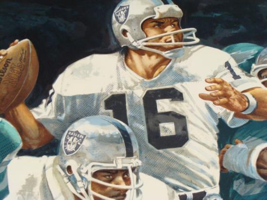 Merv Corning S/N Print Raiders Jim Plunkett Super Bowl