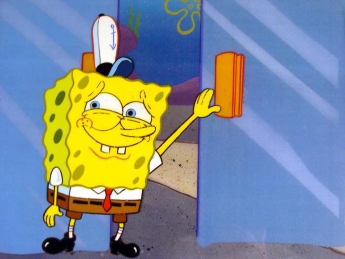 Original Cel Spongebob Get Away Background Production