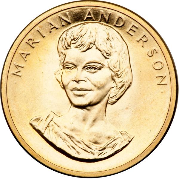 1980 U.S. Mint Gold 1/2 oz Marian Anderson Medal