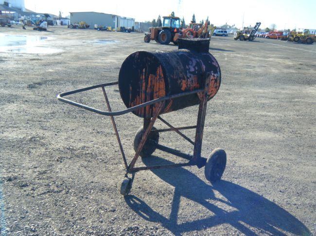 Steel 3-Wheeled Tar Pot w/ Tar Bucket