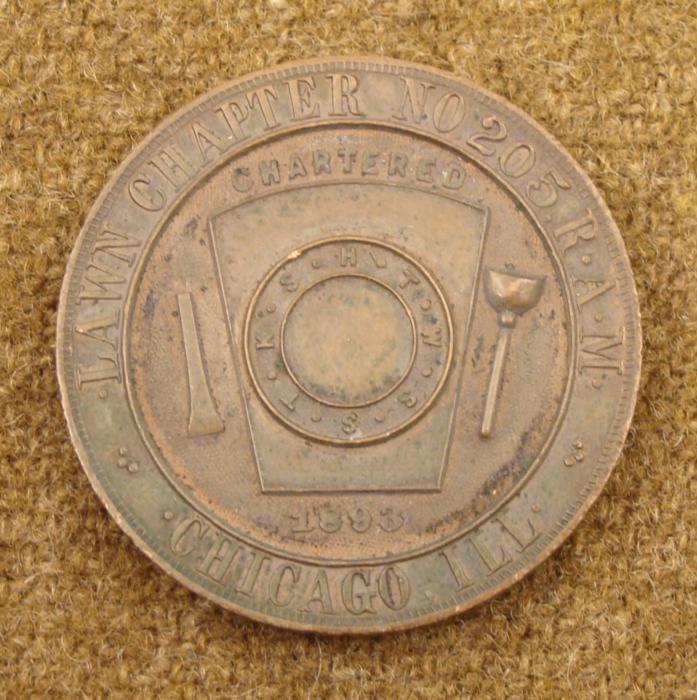 1920 ERA ROYAL ARCH MASON -LAWN CHAPTER-CHICAGO COIN