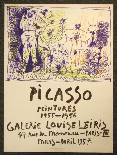 Original Picasso 1957 Art Paintings Exhibit Poster