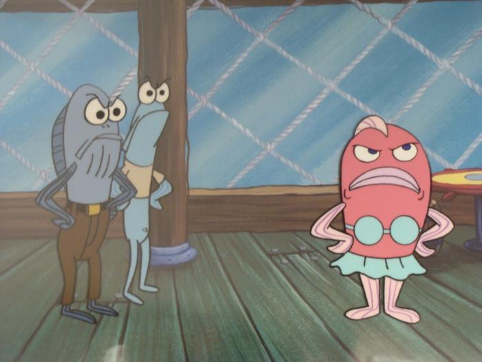 Cel Original Spongebob Background Unhappy Production