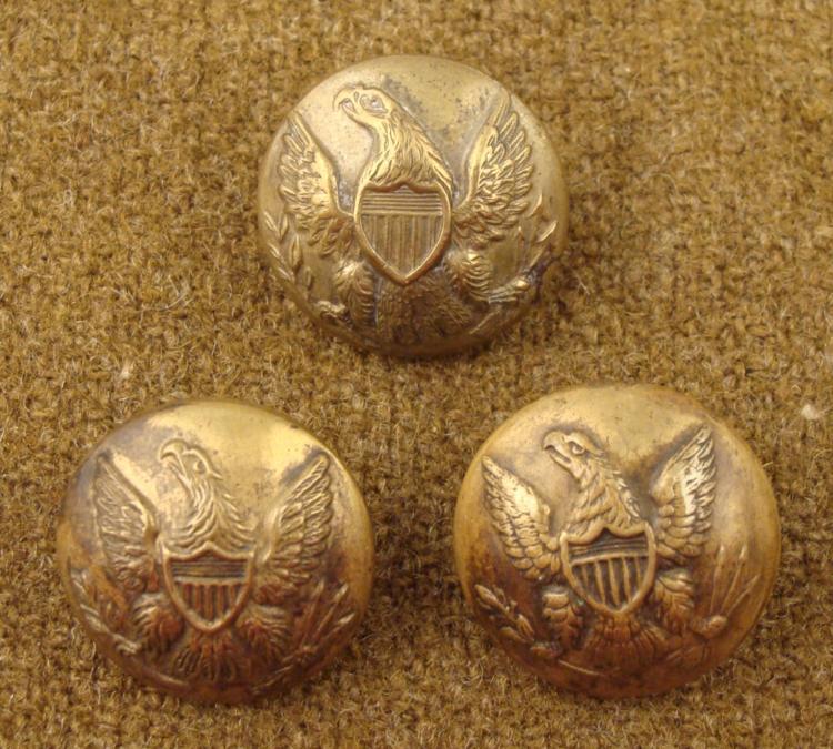 3 Civil War Buttons Horstmann Bros. & Co. ORIG