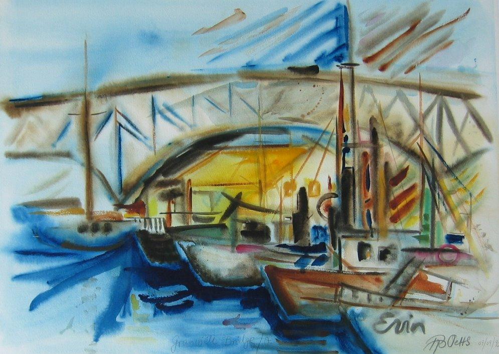 Granville Bridge, Vancouver - PETER PAUL OCHS BCSS ( Canadian, 1931 ...